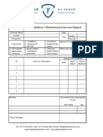 HVAC Service Report Template | PDF | Mechanical Engineering | Equipment