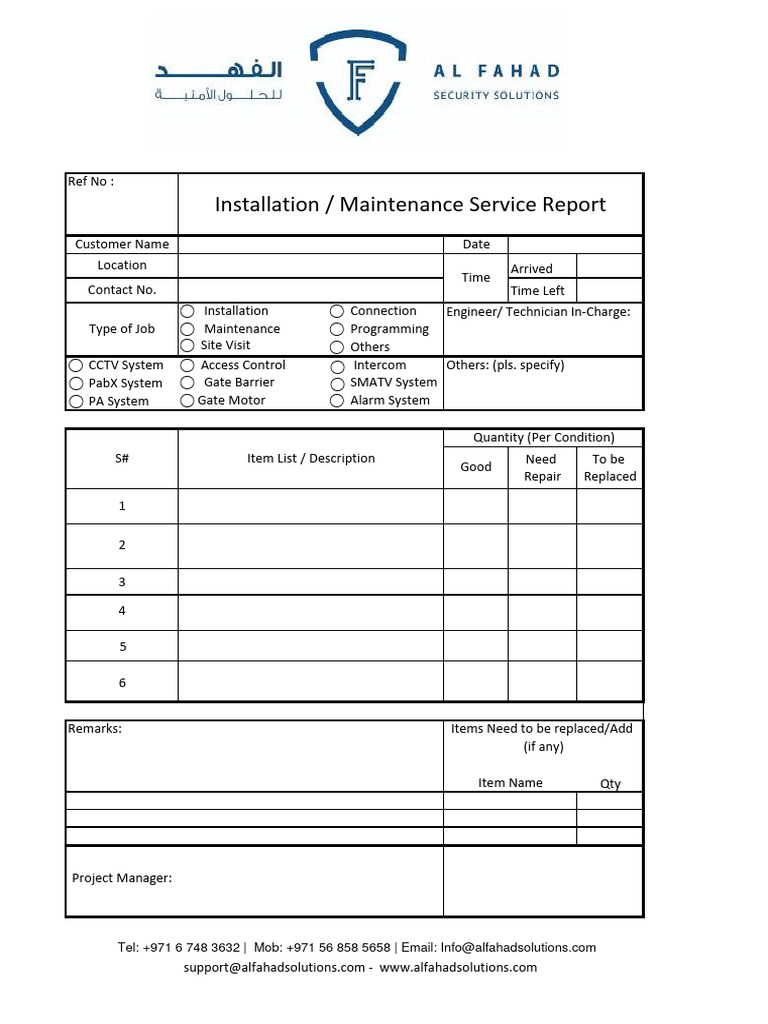 Service Report | PDF