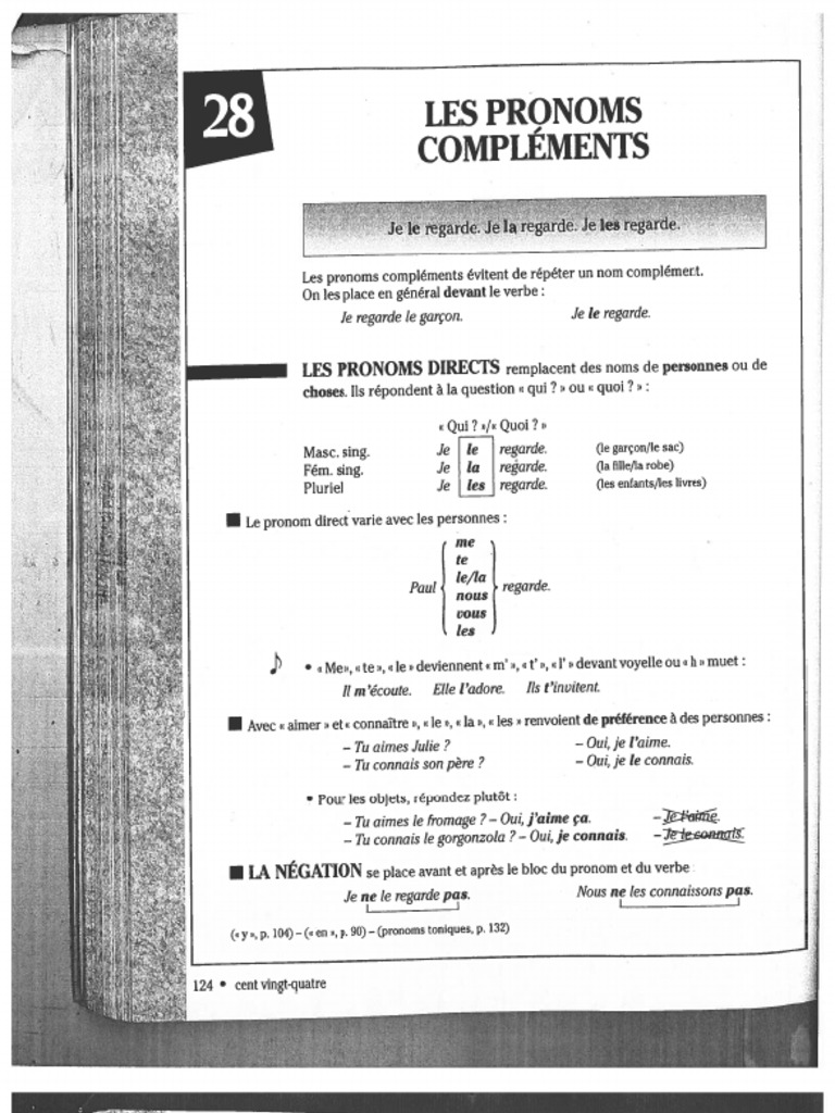 Pronoms Compléments Directs Et Indirects | PDF