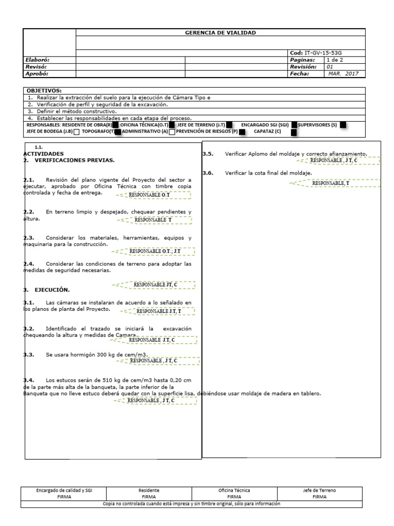 IT-GV-15-53G Instructivo Camara Tipo e | PDF