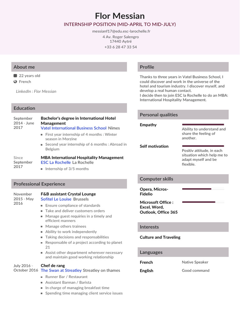 CV Flor Messian | PDF