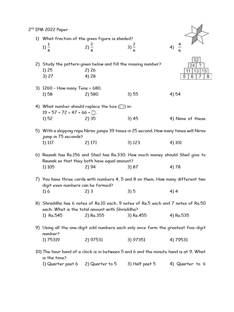 2nd IPM 2022 Paper | PDF
