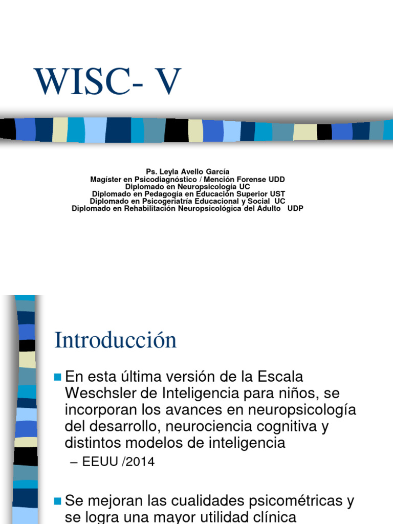 WISC-V | PDF | Memoria de trabajo | Memoria