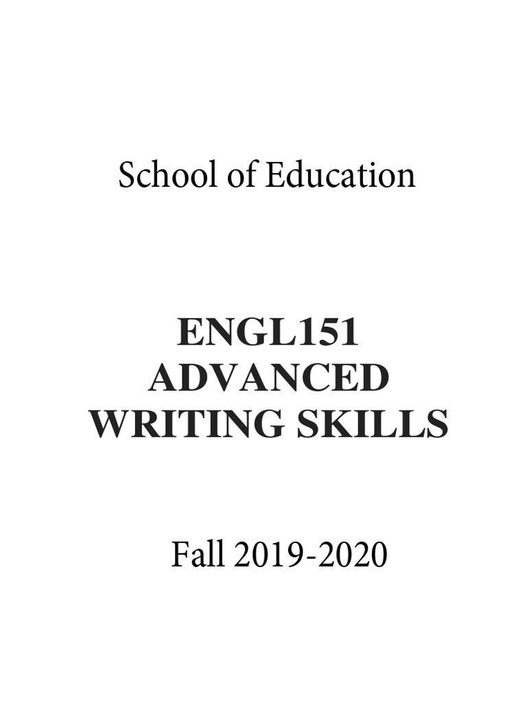 ENGL 151 - Course Book | PDF