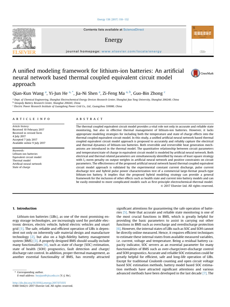 A Unified Modeling Framework For Lithium Ion Batteries | PDF | Lithium ...