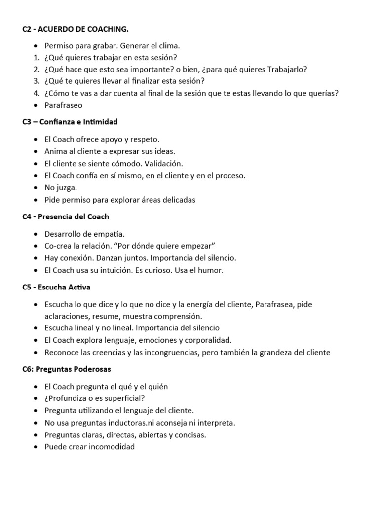 Competencias de Coaching | PDF