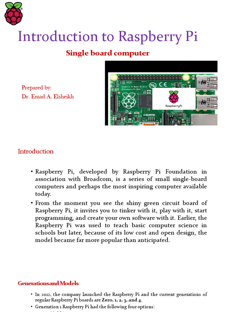 Lect 2 Introduction To RaspberryPi | PDF