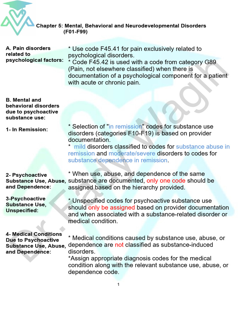 Chapter 5 Mental, Behavioral and Neurodevelopmental Disorders | PDF