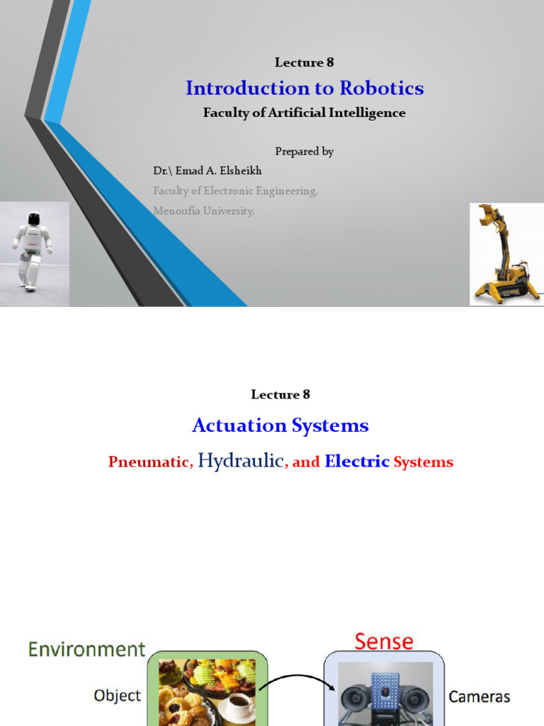 Lect 8 Actautors Intro Robotics Pdf