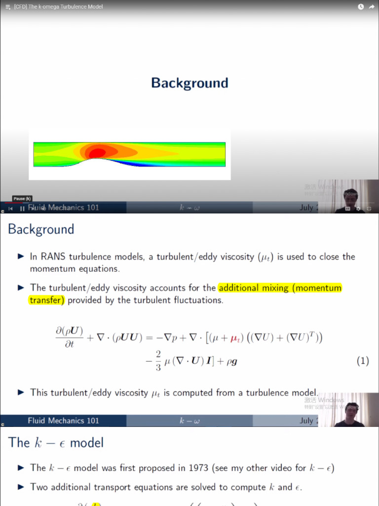 The K-Omega Turbulence Model | PDF