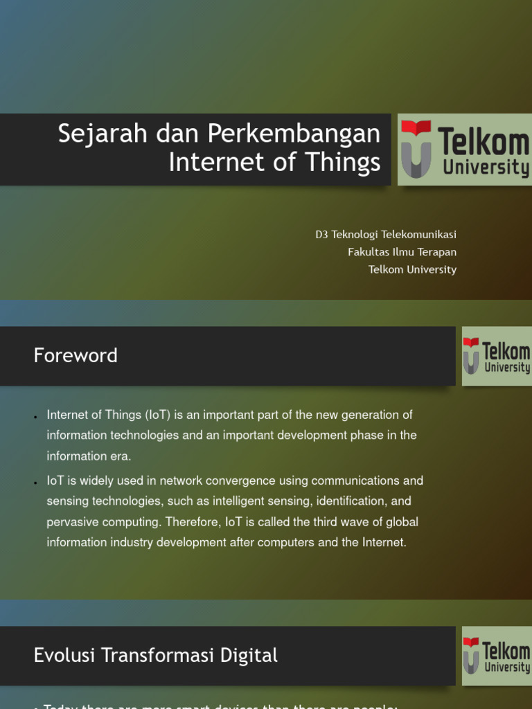 Sejarah Perkembangan IoT-MIQ | PDF | Computer Network | Internet Of Things