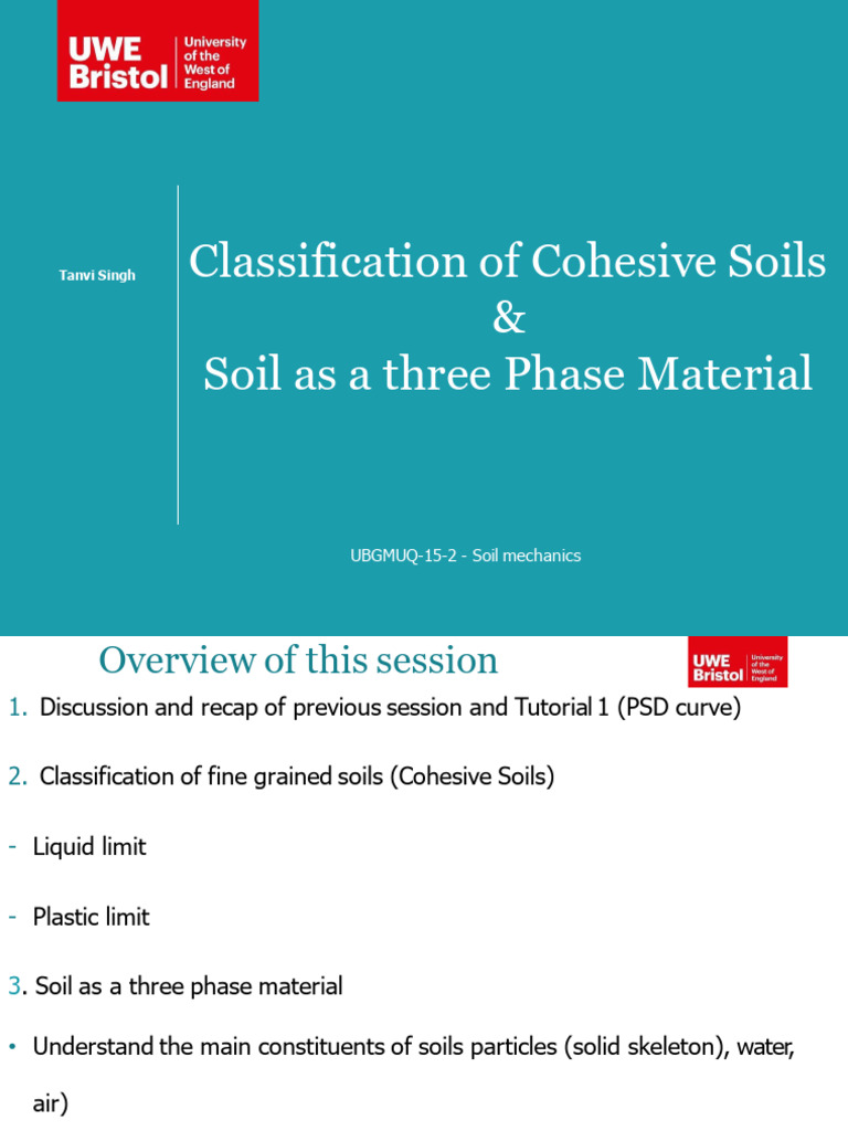 Understanding Cohesive Soils | PDF | Density | Nature