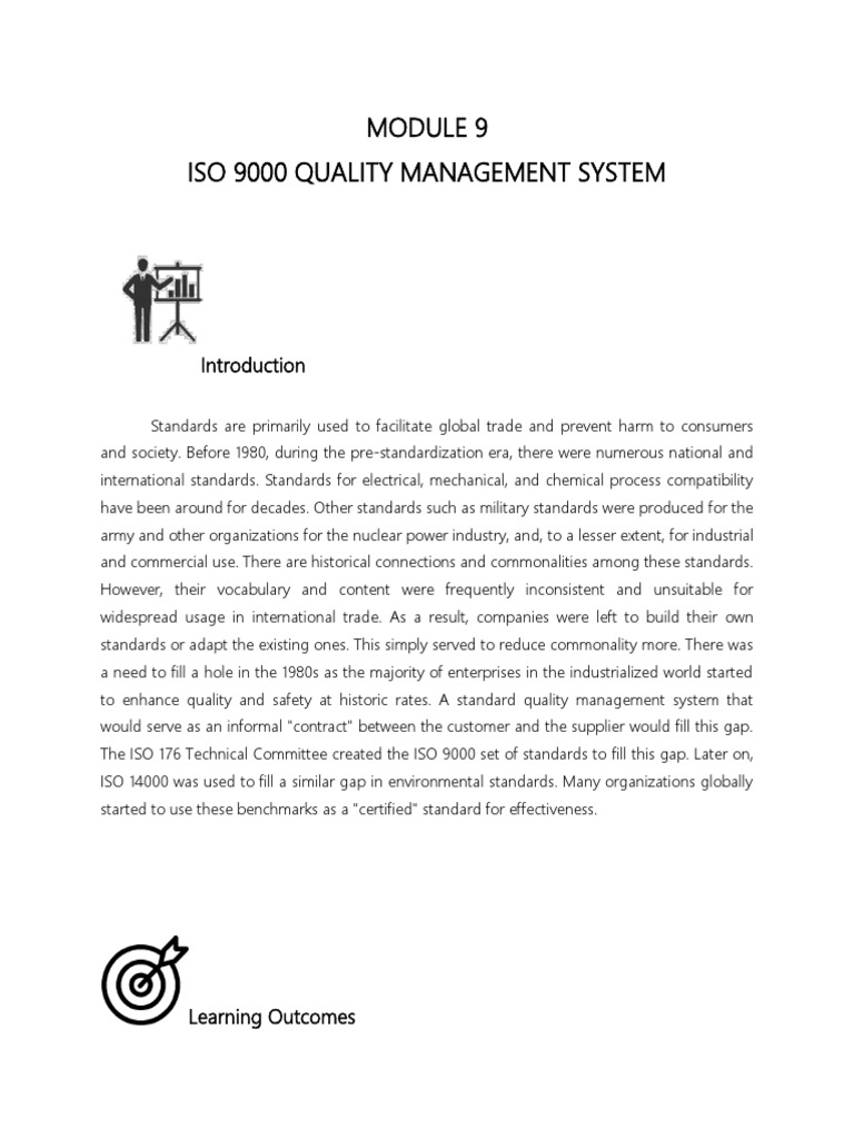 Module 9 Iso 9000 Quality Management System | PDF | Iso 9000 | Quality ... Module 9 Iso 9000 Quality Management System | PDF | Iso 9000 | Quality ...