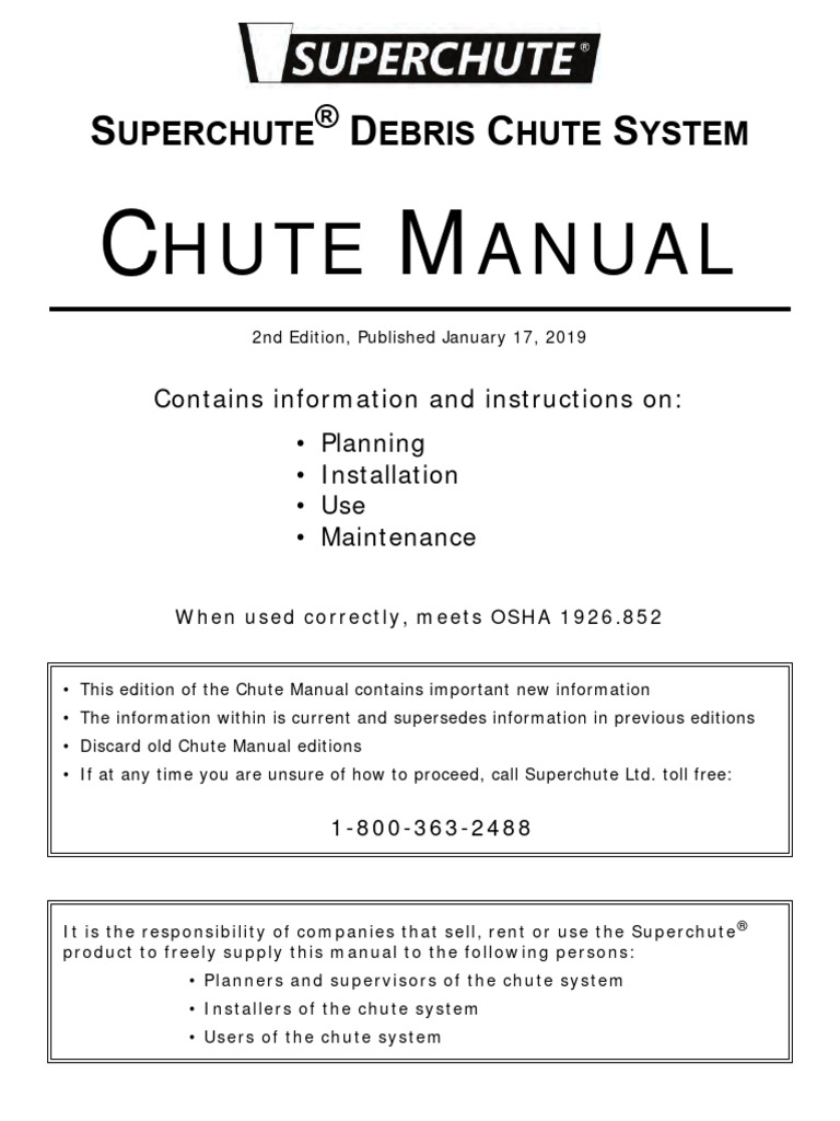 Superchute-Chute-Installation-Manual-Jan-2019 | PDF