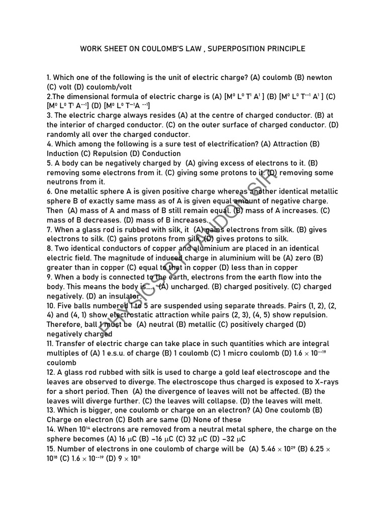 Physics by Tandon Sir | PDF | Electric Charge | Electron