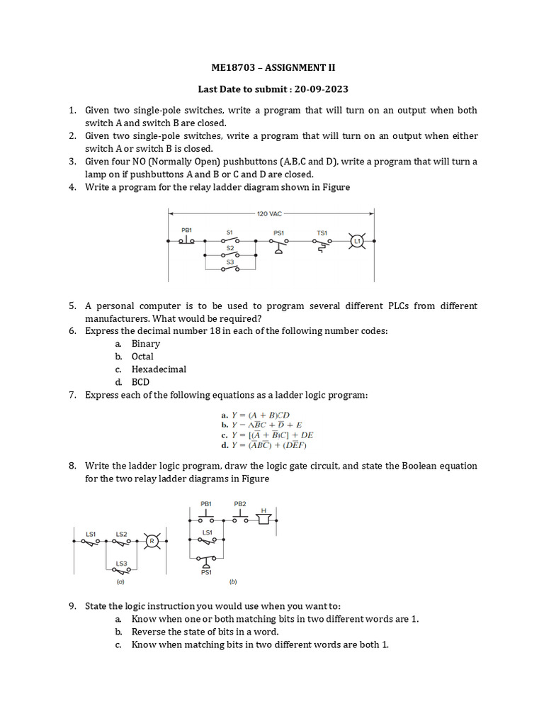 PLC Assignment | PDF