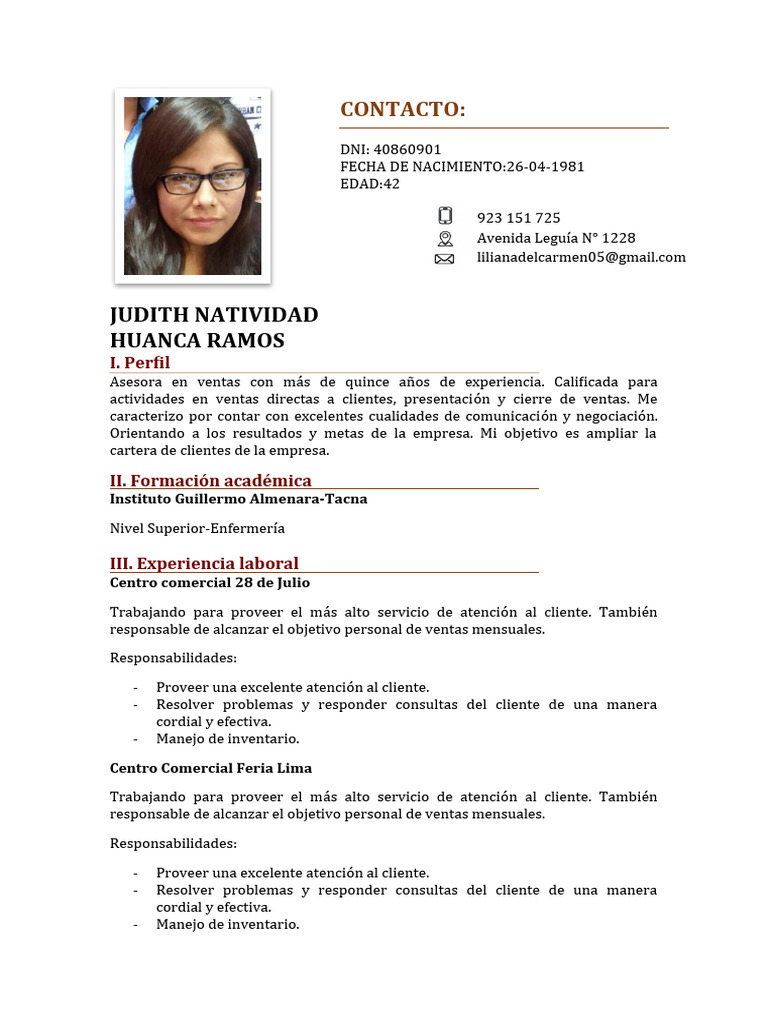 CV Judith | PDF
