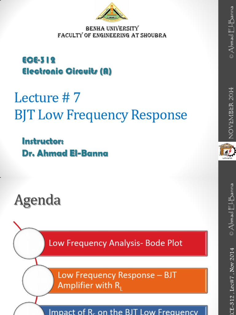 bjt low freq response | PDF | Amplifier | Bipolar Junction Transistor