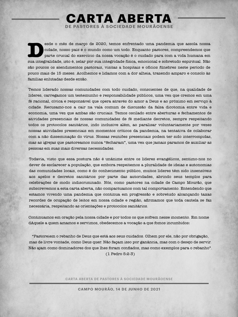 Carta Aberta | PDF