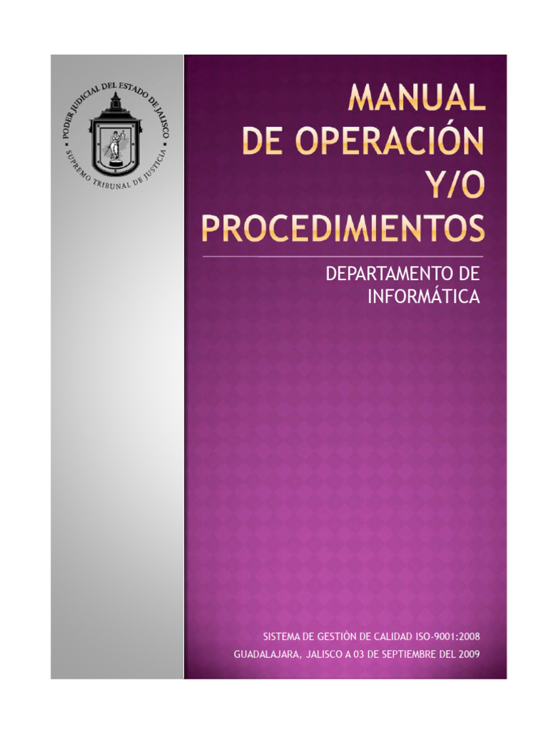 47 Manual Operacion Procedimientos Informatica | PDF
