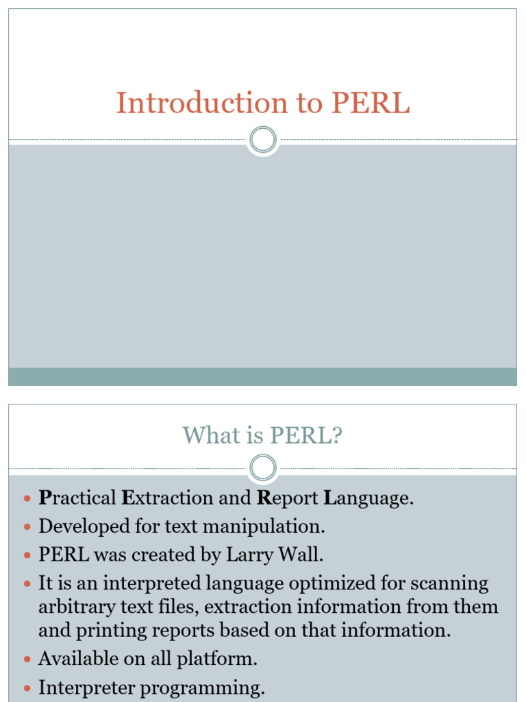 5 Perl | PDF | Perl | Computer File 5 Perl | PDF | Perl | Computer File