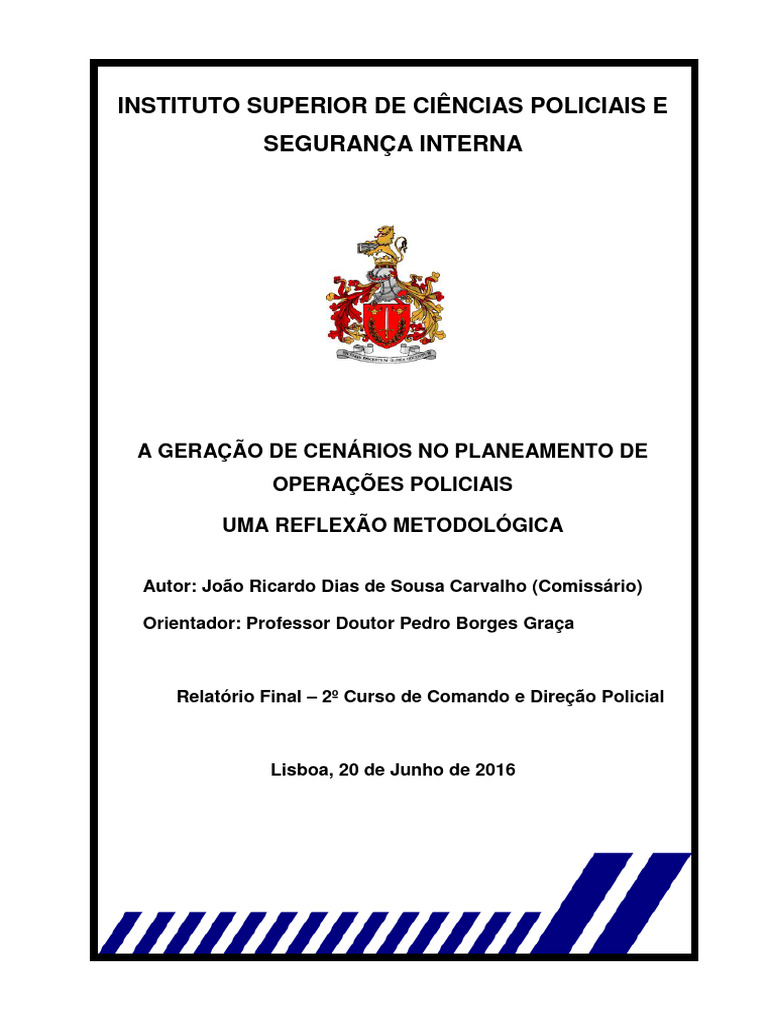 Geração de Cenários em Operações Policiais | PDF | Polícia | Planejamento