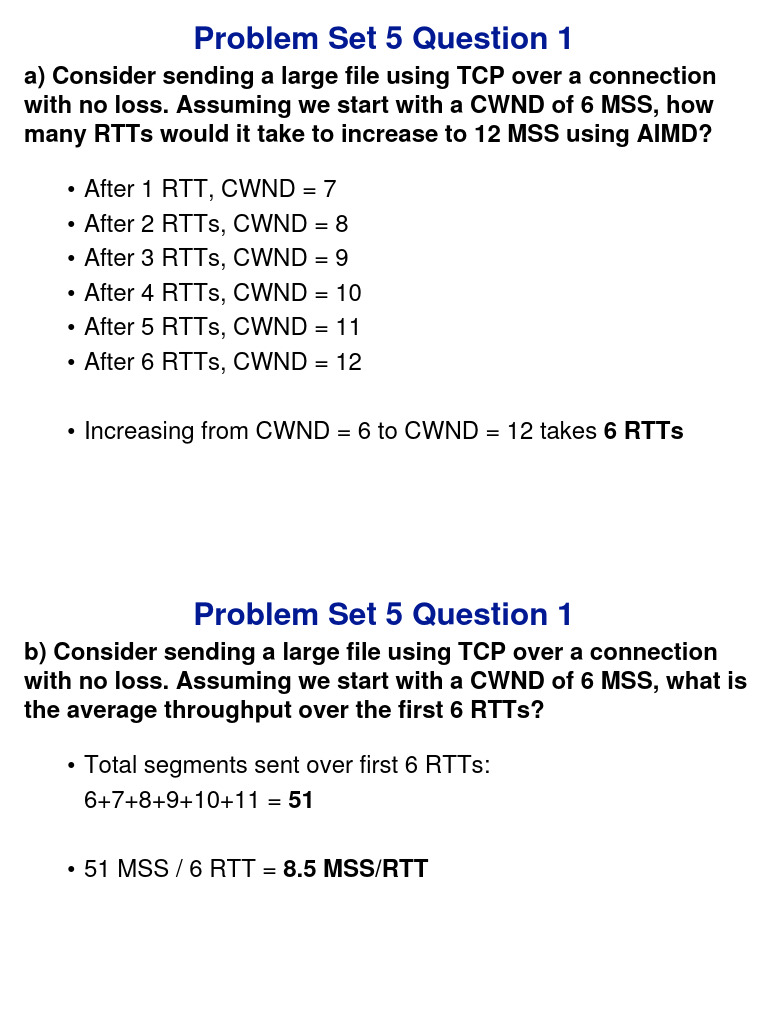 Lecture27 Review | PDF | Transmission Control Protocol | Network Congestion