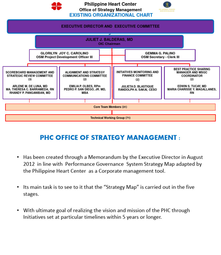 Office of Stragegic Management Organizational Chart | PDF | Career ...