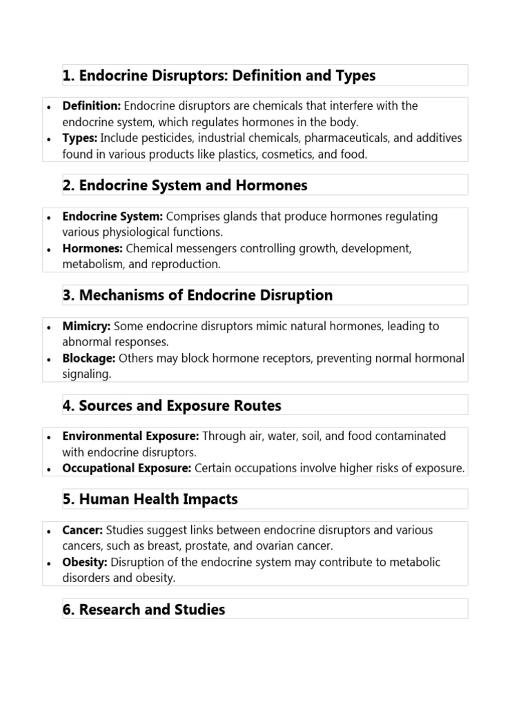Endocrine Disruptors: Definition and Types | PDF | Hormone | Obesity