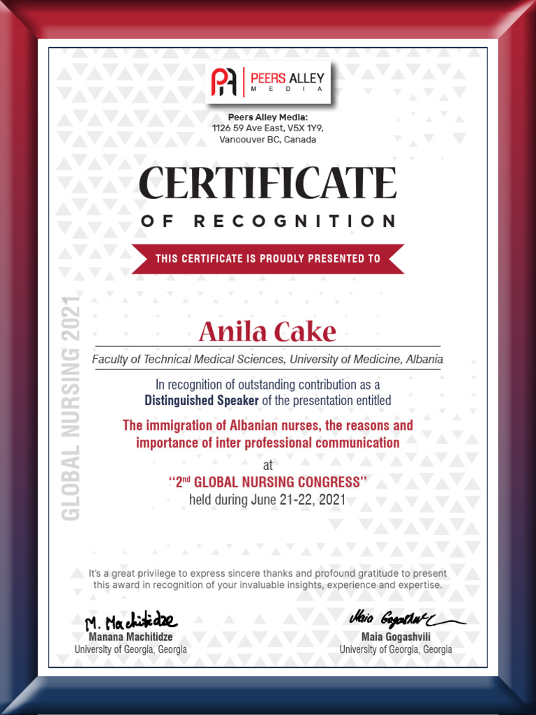 Certifikata Anila Cake | PDF