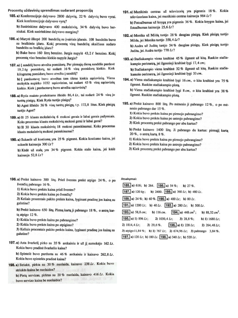 7kl Procentai | PDF