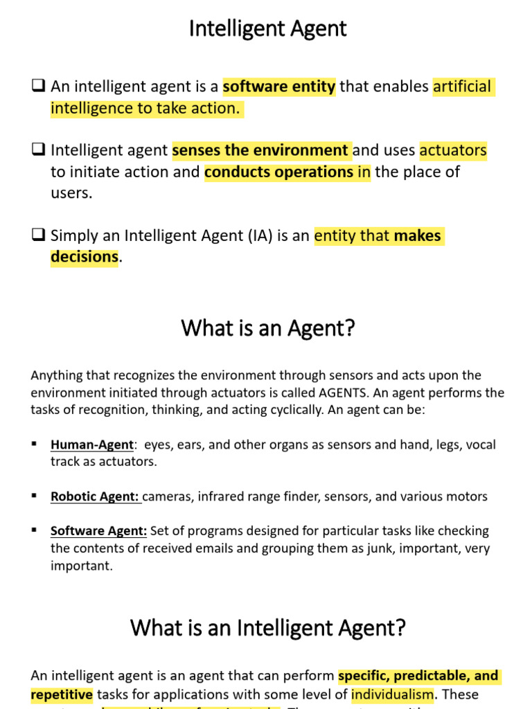 03- Agents | PDF | Artificial Intelligence | Intelligence (AI) & Semantics