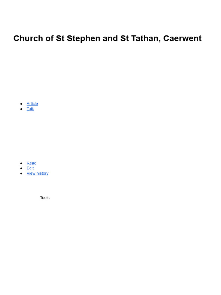 St Stephen and St Tathan Church, Caerwent | PDF