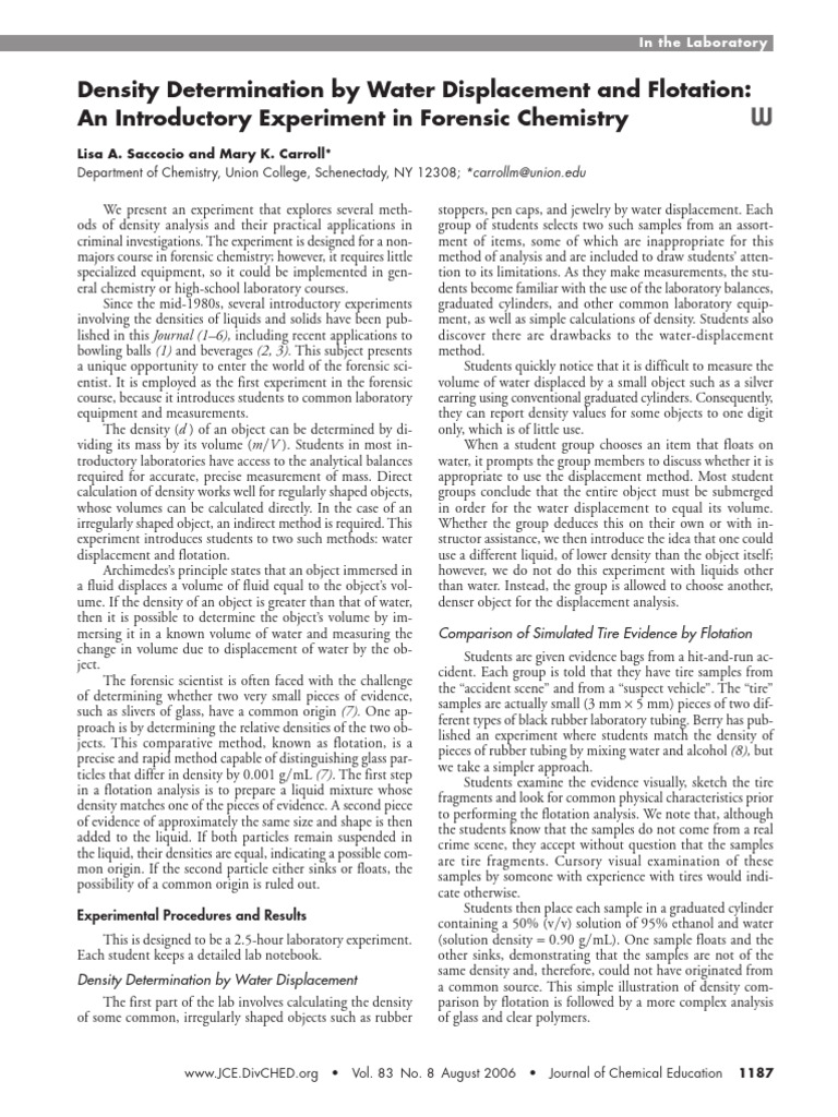 Density Determination | PDF