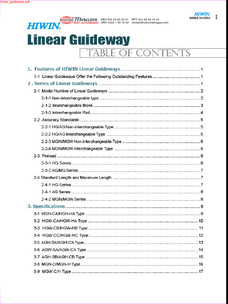 Linear HIWIN | PDF