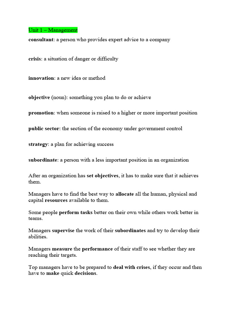 Business English Vocabulary Guide | PDF
