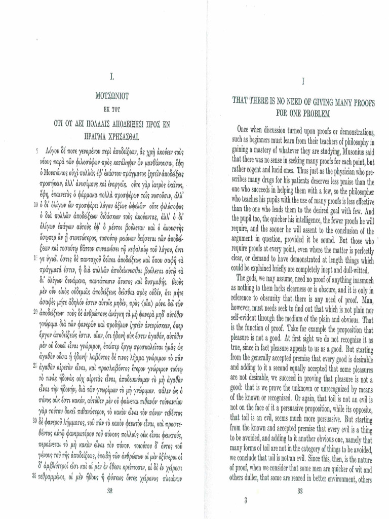 Mus On I Us Rufus Stoic Fragments | PDF