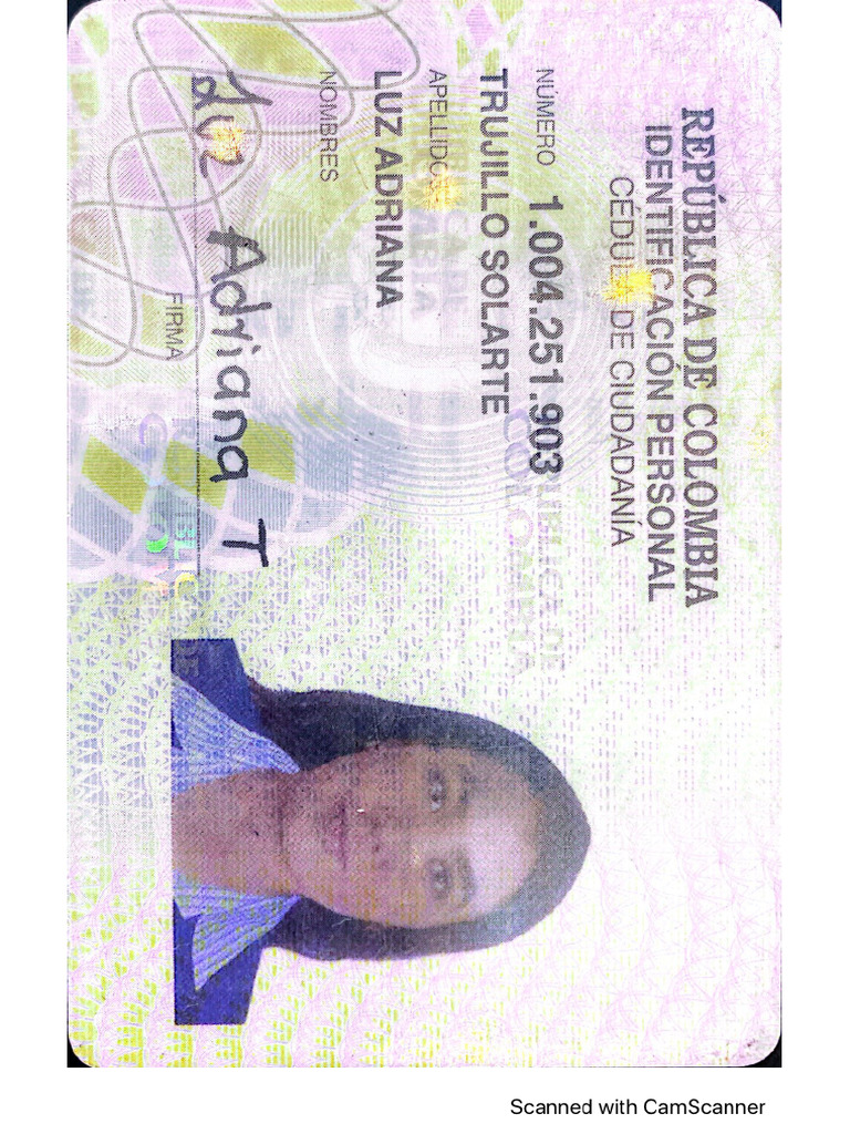 Cédula Adriana Trujillo | PDF