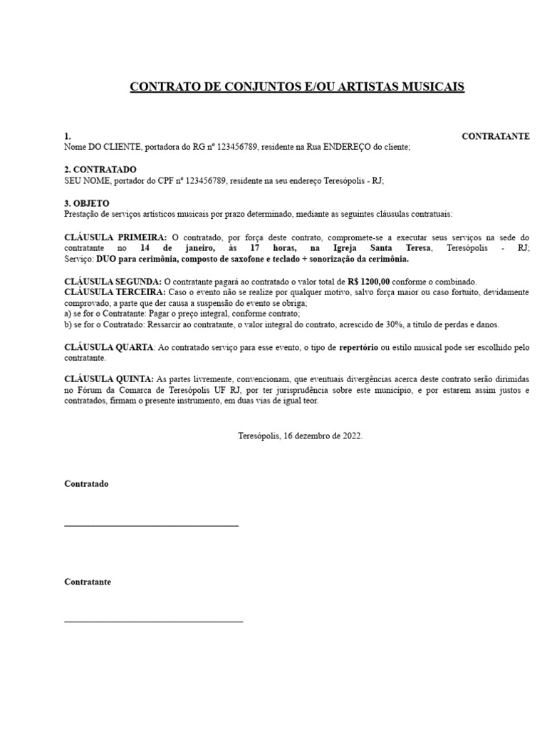 Modelo Contrato | PDF