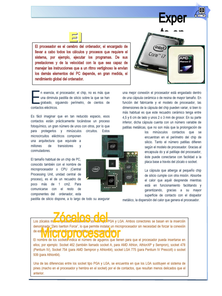 Guía Básica del Microprocesador PC | PDF