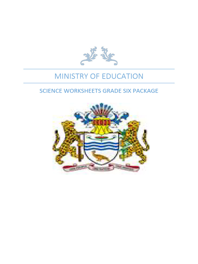 Grade 6 Study Package Worksheets - Science | PDF
