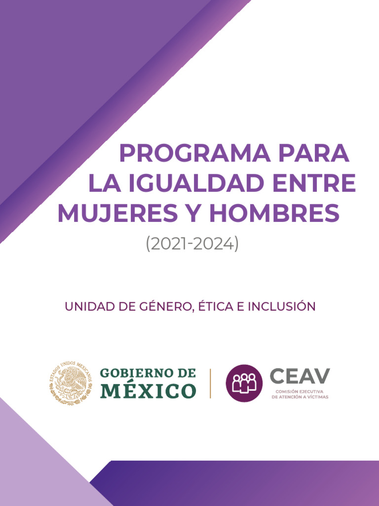 Programa Igualdad Ceav VF | PDF | La violencia contra las mujeres | Violación