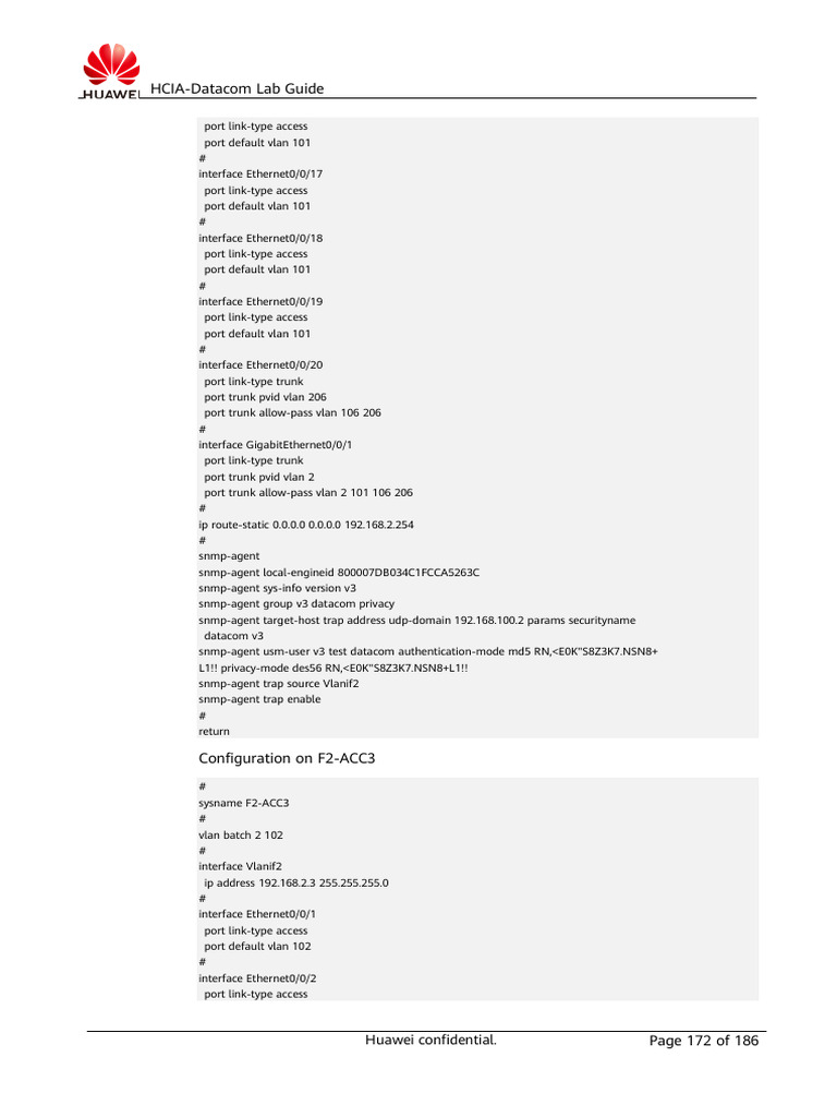 HCIA-Datacom V1.0 Lab Guide-173 | PDF | Computers