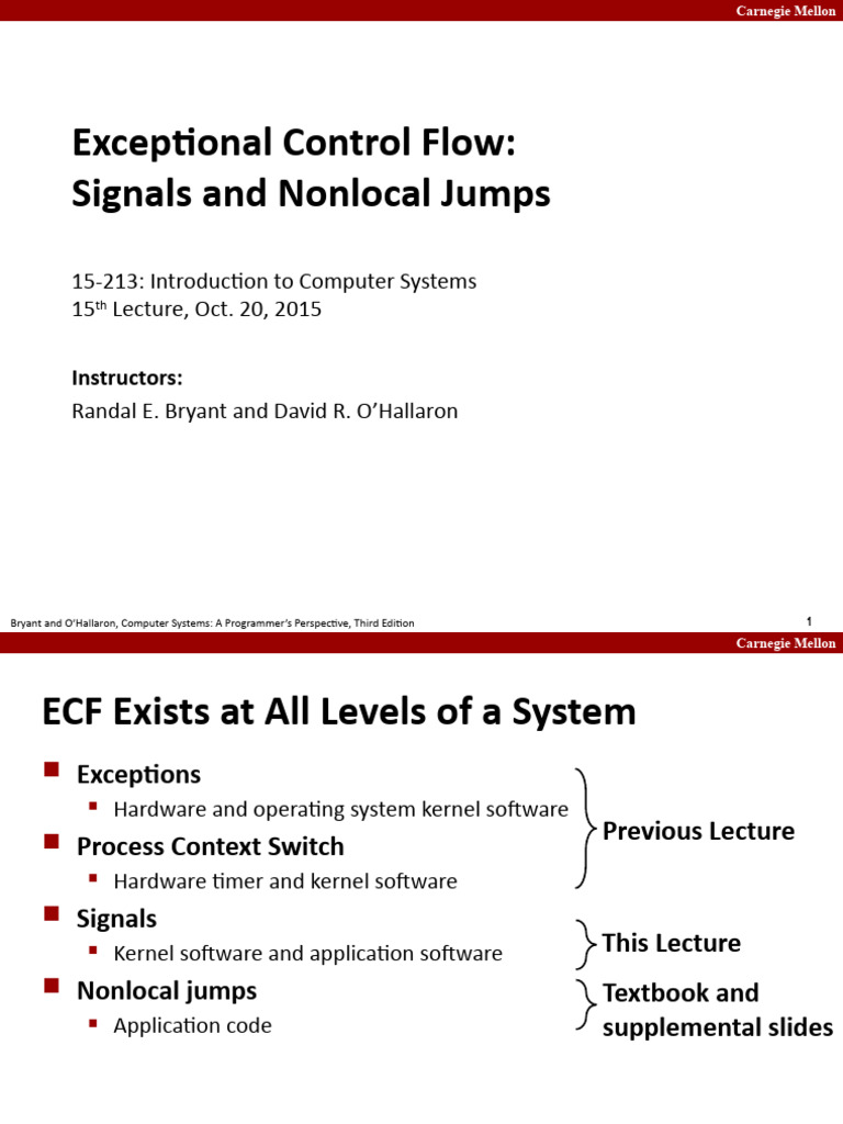 15-ecf-signals | PDF | System Software | Information Technology