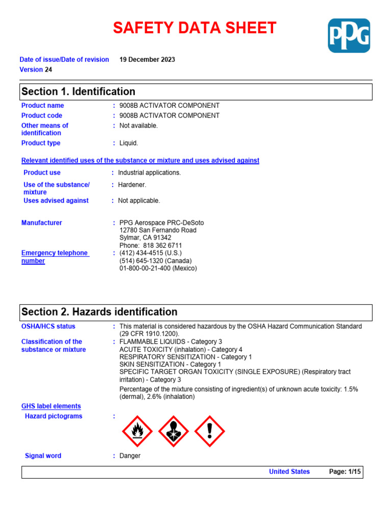 9008i06775cagbc2 SDS Activator Component | PDF