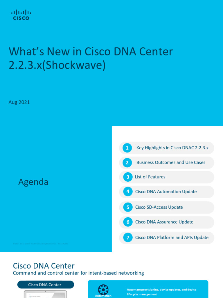 Cisco DNA Center 2.2.3.x Enhancements | PDF | Computer Network ...