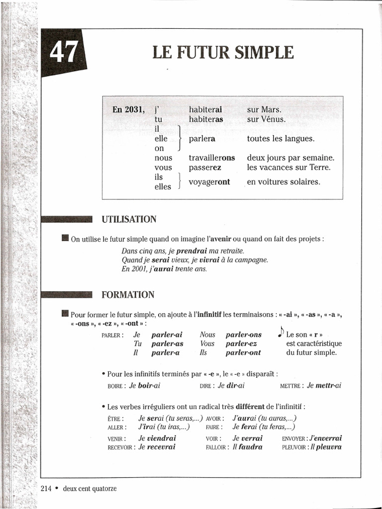 Le Futur Simple en Français | PDF