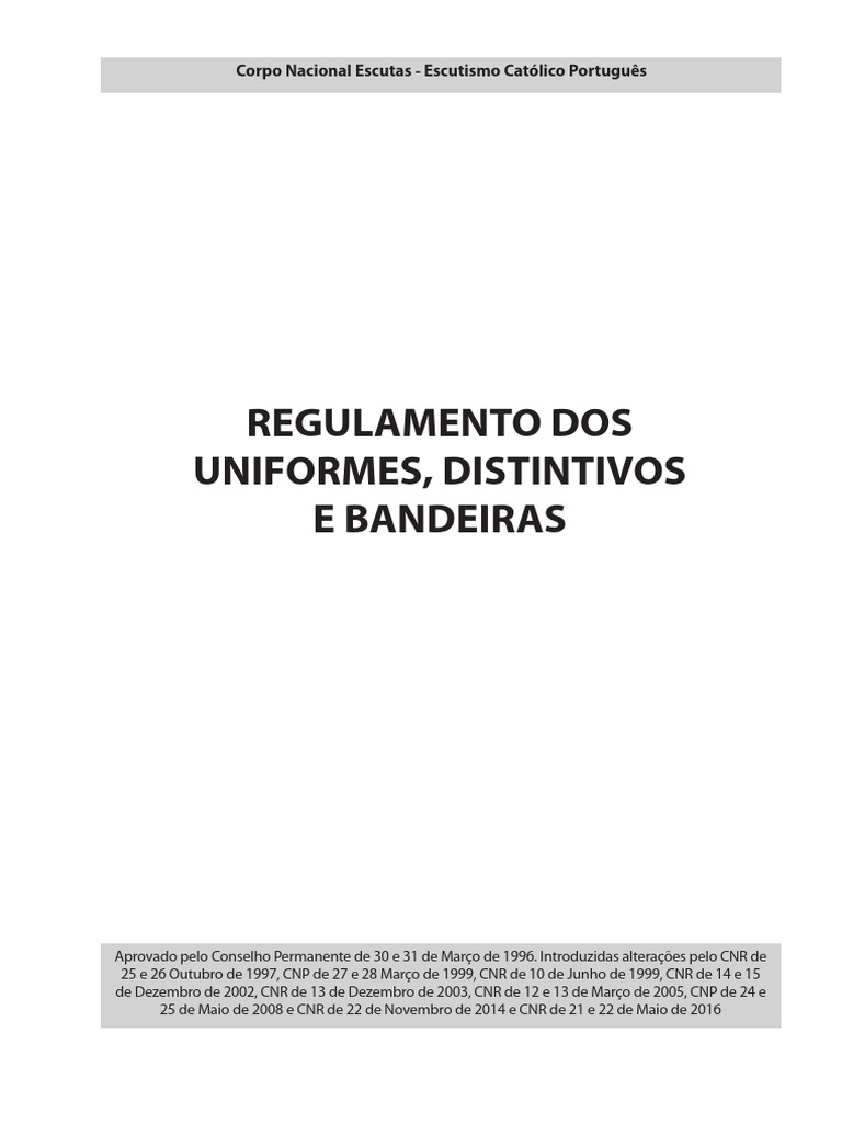 Regulamento Uniformes Distintivos Bandeiras | PDF | Bandeira