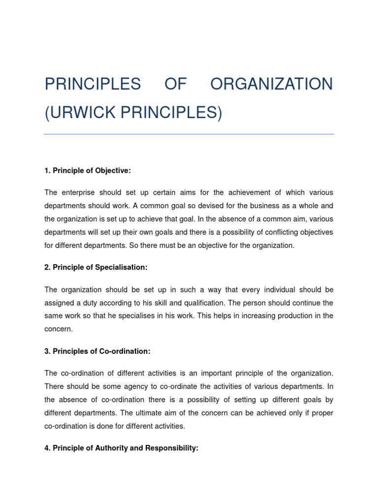 BE EL 8 Principles of Organization Amrita Shukla | PDF | Economies ...