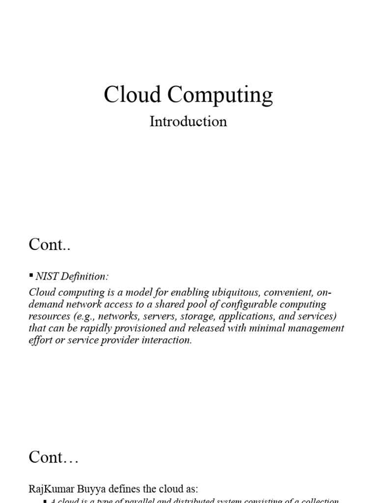 unit-1 Cloud Computing | PDF unit-1 Cloud Computing | PDF